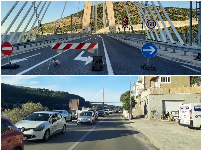 Most dr. Franja Tuđmana zatvoren za sva vozila, promet u kolapsu - DubrovnikNet