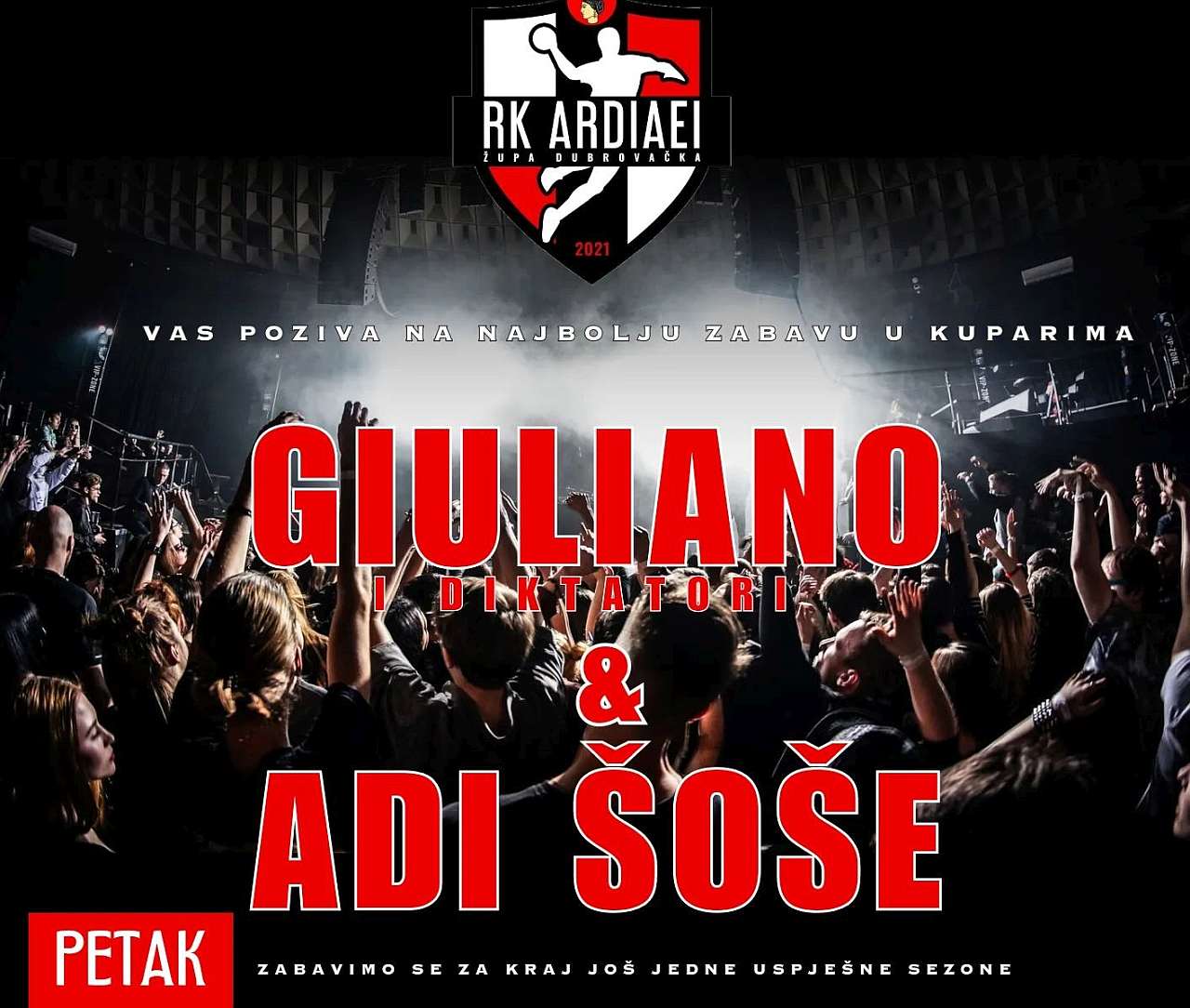 Ardiaei večeras poziva na zabavu uz Giuliana i Diktatore u Kupare ...