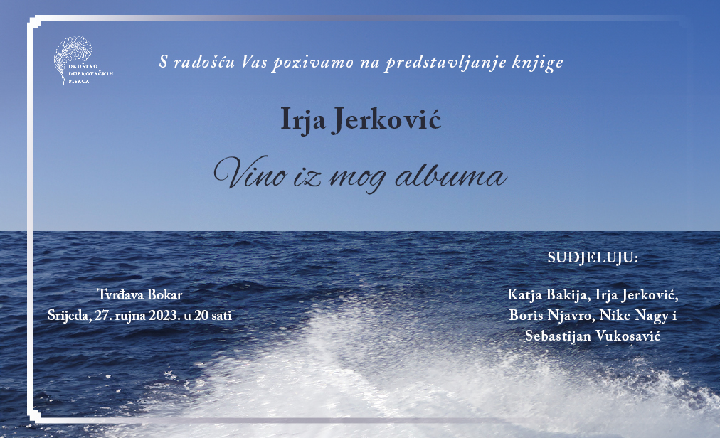Irja Jerković predstavlja svoju novu zbirku poezije "Vino iz mog albuma ...