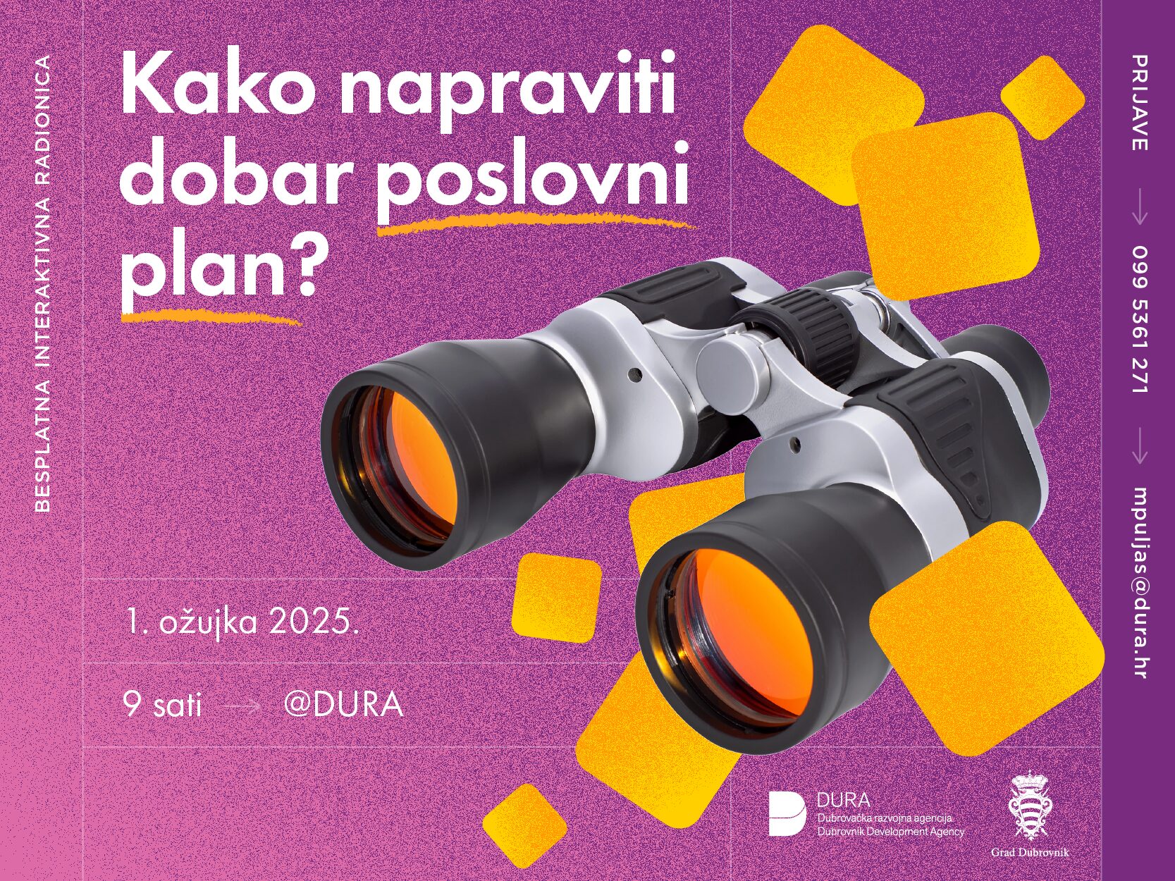 Na besplatnoj radionici saznajte kako izraditi dobar poslovni plan - DubrovnikNet